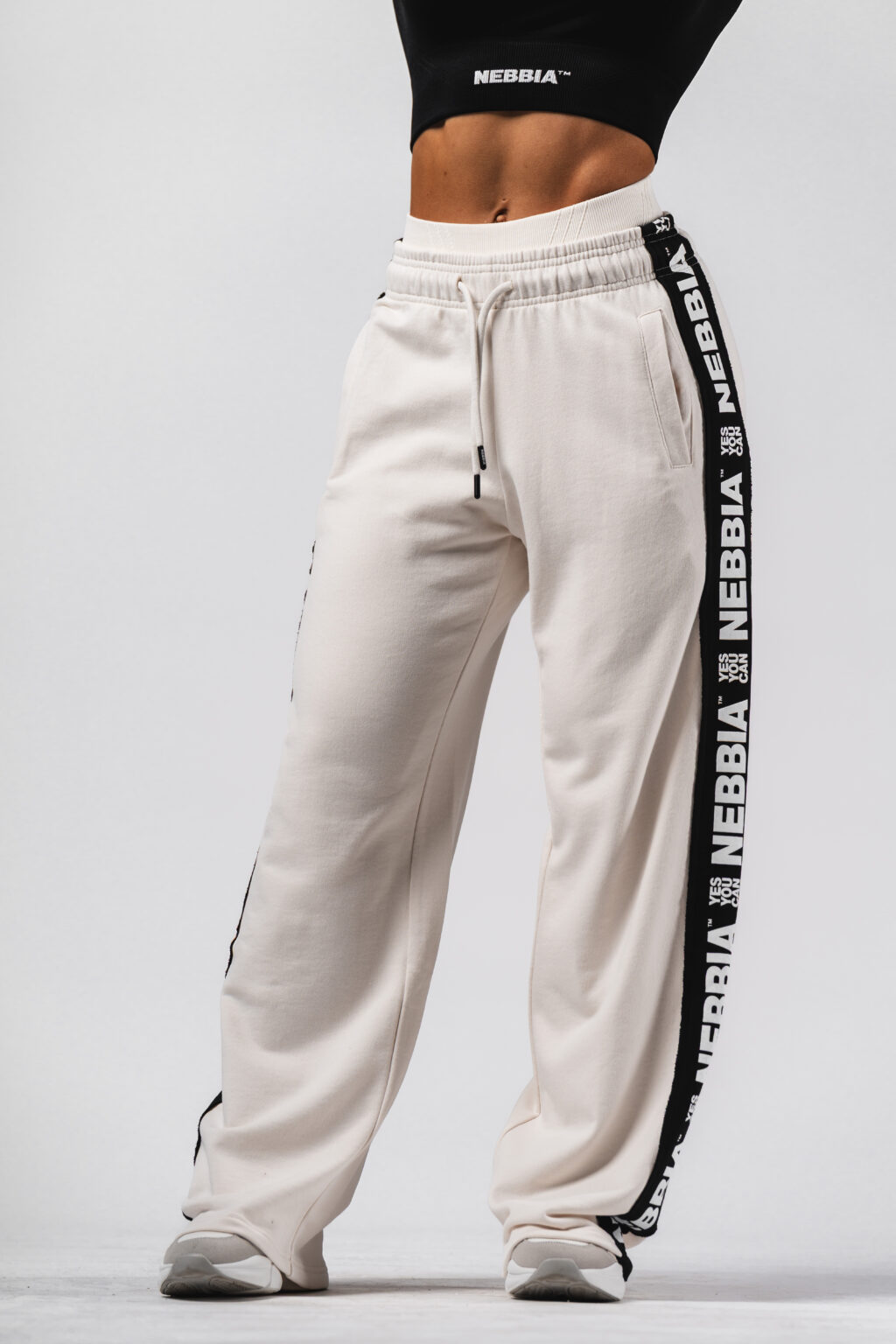 Straight Leg Sweatpants URBAN 490 Cream - NEBBIA