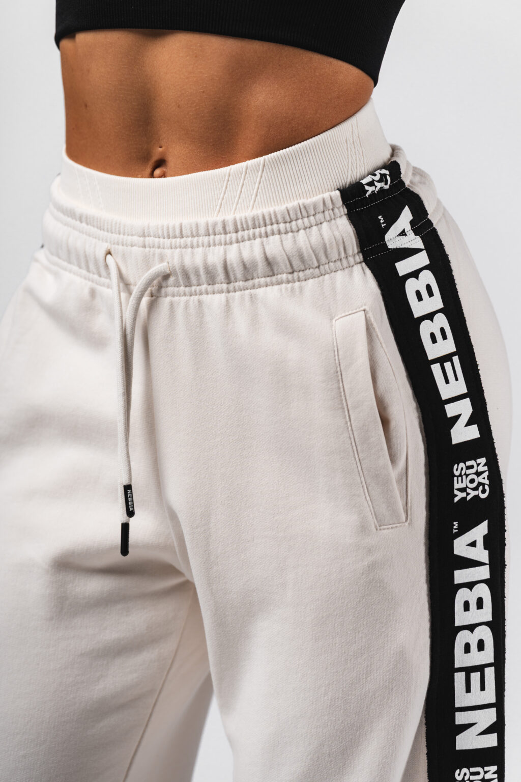 Straight Leg Sweatpants URBAN 490 Cream - NEBBIA