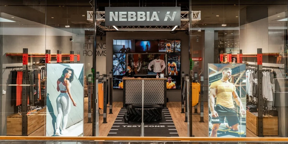 Prodejna sportovního oblečení v OC Westfield Chodov v Praze - NEBBIA